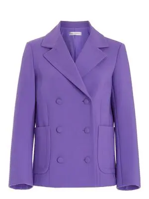 Oscar De La Renta Stretch-wool Jacket - Purple