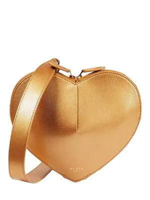 Alaïa Alaïa Le Coeur Leather Shoulder Bag Gold