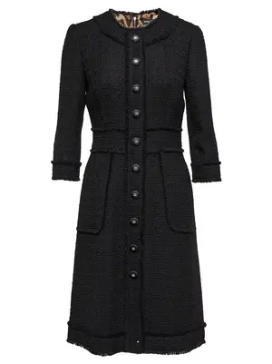 Dolce & Gabbana Wool-blend Minidress - Black