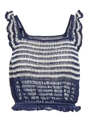 ANNA KOSTUROVA Striped Crochet Top