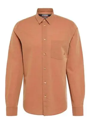Jacquemus La Chemise Meio Cotton And Wool Shirt - Orange