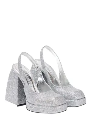 NODALETO Bulla Jill Platform Pumps - Silver