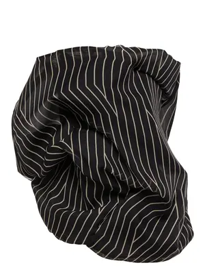 Rick Owens Striped Strapless Silk Top - Black