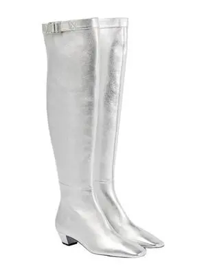 TOM FORD Metallic Over-the-knee Boots - Silver