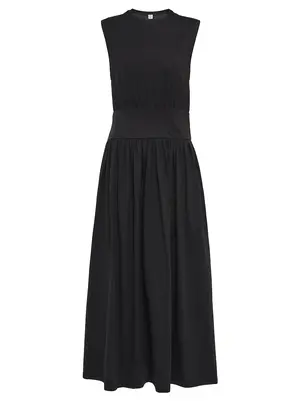 TOTEME Cotton Midi Dress - Black