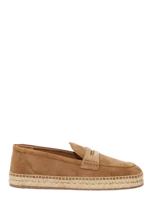 GIANVITO ROSSI Lido Suede Espadrilles - Beige
