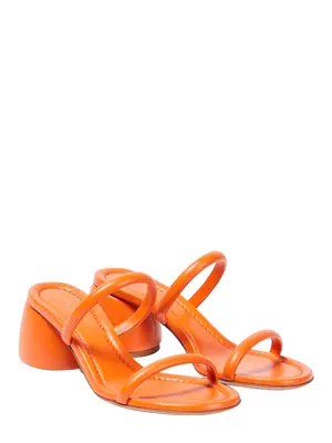GIANVITO ROSSI Leather Sandals - Orange