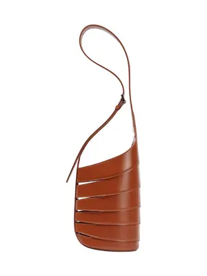 Alaïa Alaïa Babel Small Leather Shoulder Bag Brown
