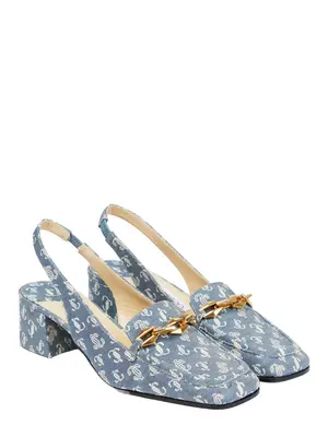 JIMMY CHOO Diamond Tilda 45 Slingback Pumps - Blue