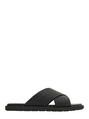 FERRAGAMO Monogram Sandals - Black
