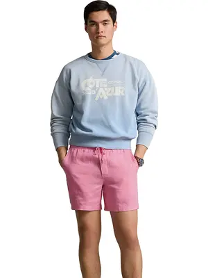 Ralph Lauren 6-Inch Polo Prepster Linen Short Florida Pink