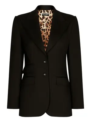 Dolce & Gabbana Turlington Gabardine Single-breasted Blazer - Black