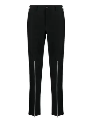 Comme Des Garçons Zip-detail Trousers - Black