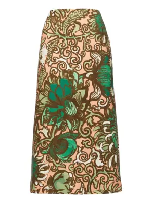 LA DOUBLEJ La DoubleJ Floral-Print Pencil Skirt