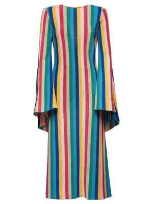 La DoubleJ Vertical Stripe Midi Dress - Blue