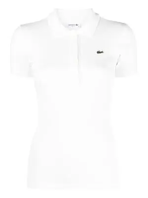Lacoste Logo-patch Cotton Polo Shirt - White