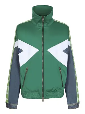 Dolce & Gabbana Patchwork Bomber Jacket - Green