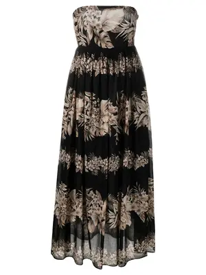 TWINSET Floral-print Maxi Dress - Black