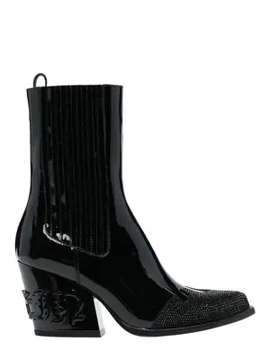 Philipp Plein Crystal-embellished Boots - Black