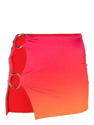 LOUISA BALLOU Double-ring Mini Skirt - Pink