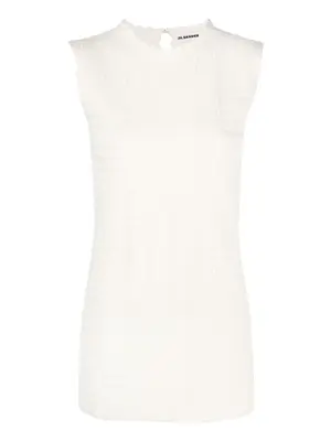 JIL SANDER Sleeveless Sweatshirt - White