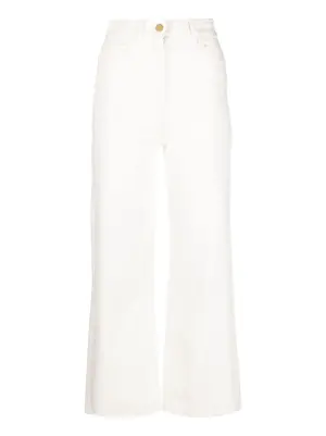 Elisabetta Franchi High-waisted Cropped Jeans - Neutrals