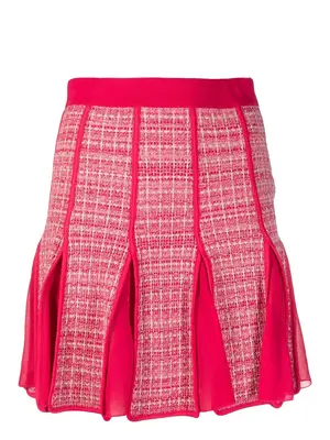 Elisabetta Franchi High-waisted Pleated Skirt - Pink