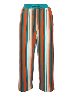 LA DOUBLEJ La DoubleJ Vertical-Stripe Cropped Trousers