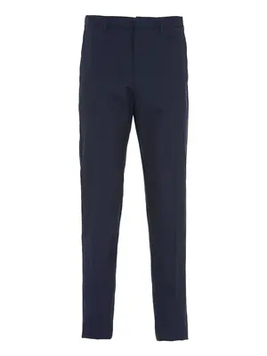 Prada Cotton Tailored Trousers - Blue