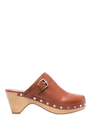 Isabel Marant Titya Leather Clogs - Brown