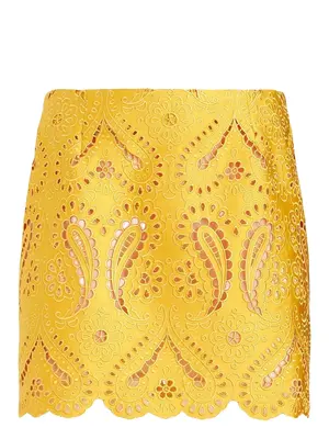 Etro Embroidered Mini Skirt - Yellow
