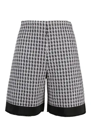 Moncler High-waisted Tailored Shorts - Black