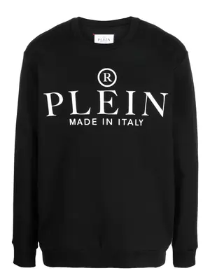 Philipp Plein Logo-print Cotton Jumper - Black