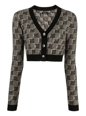 MISBHV MISBHV Monogram-Print Cropped Cardigan