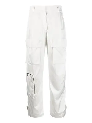 Brunello Cucinelli Zip-detail Straight-leg Cargo Trousers - Neutrals