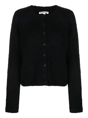 REFORMATION Clara Crew Neck Cardigan - Black