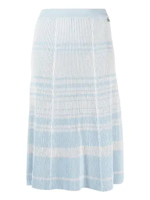 ELISABETTA FRANCHI Elisabetta Franchi Striped Ribbed Midi Skirt