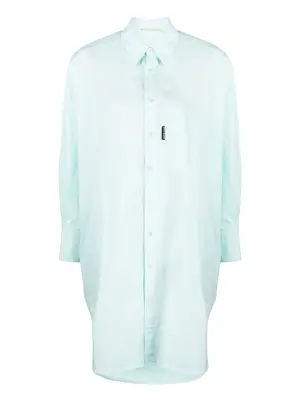 Palm Angels Oversized Shirt Dress - Blue