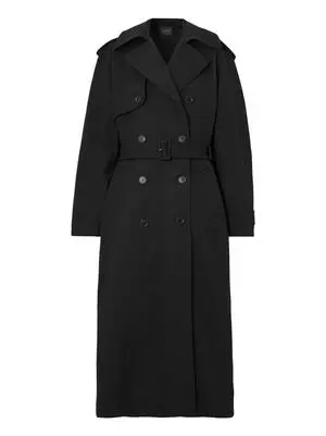 Balenciaga Hourglass Oversized Trench Coat - Black