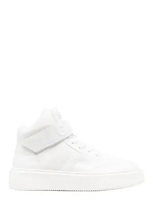 GANNI Touch-strap High-top Sneakers - White