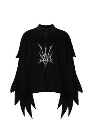 Natasha Zinko Trident Winged Sweatshirt - Black