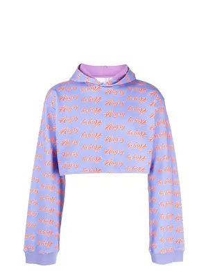 Natasha Zinko All-over Angry-print Hoodie - Purple