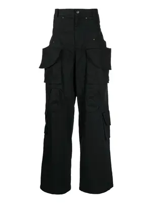 Natasha Zinko Cargo-pocket Detail Trousers - Black