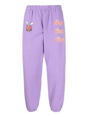 Natasha Zinko Angry-print Track Pants - Purple