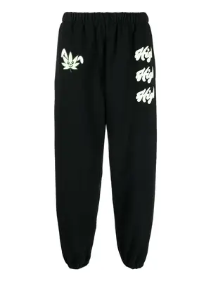 Natasha Zinko High Print Track Pants - Black