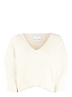 SA SU PHI Ribbed-Knit Jumper