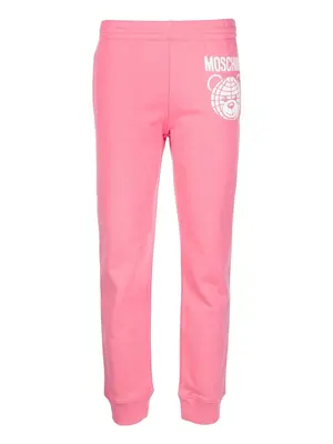 Moschino Teddy Bear Organic Cotton Track Trousers - Pink