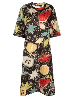 Sofie D'hoore Darby Fruit-print Dress - Black