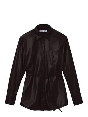Proenza Schouler White Label Faux-leather Shirt Jacket - Black