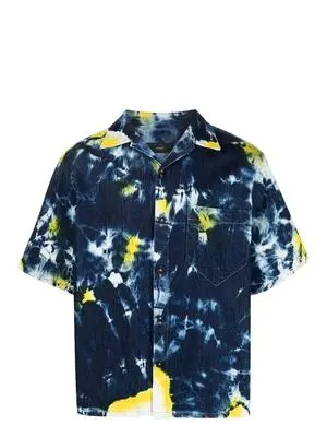 Alanui Abstract-print Shirt-sleeve Shirt - Blue